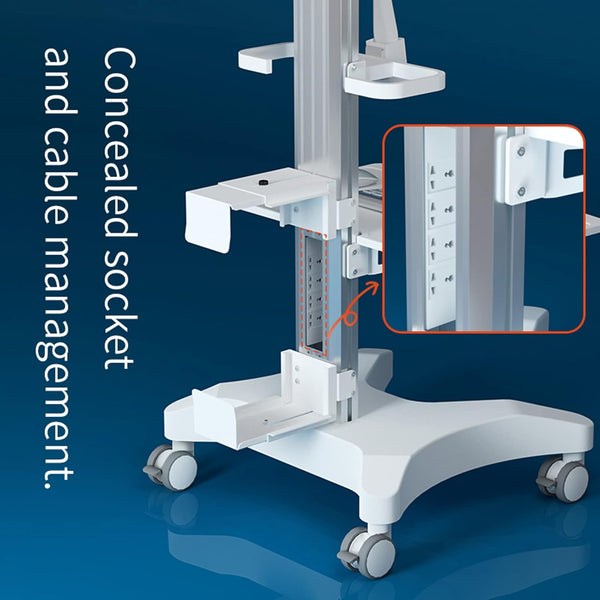 Medical Trolley With Monitor Mount And Oral Scanner Holder, Dental Cli ...