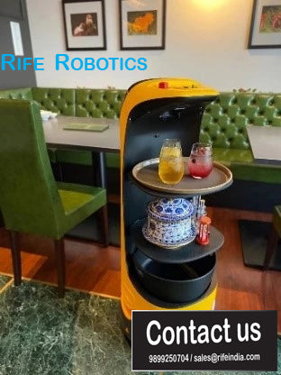 KettyBot Delivery & Reception Robot with an Ad Display - Rife Technologies