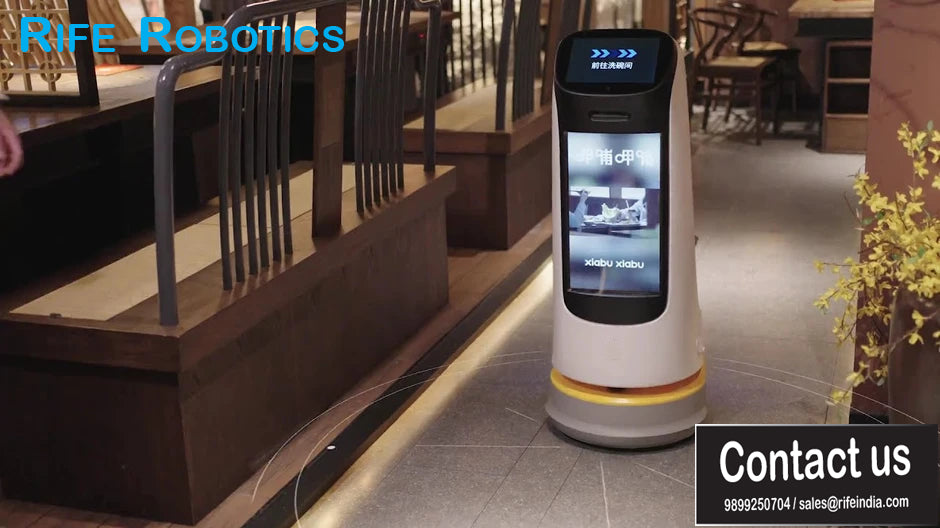 KettyBot Delivery & Reception Robot with an Ad Display - Rife Technologies
