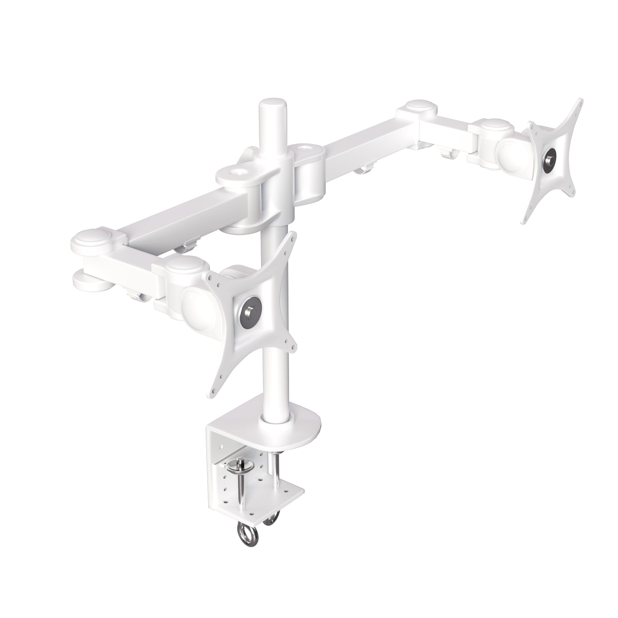 Dual LCD LED Monitor Desk Mount Stand Heavy Duty Fully Adjustable Arm ...