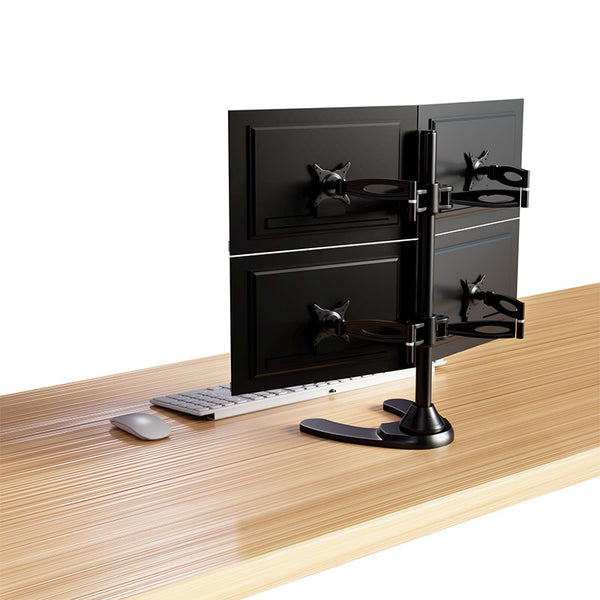 Quad Monitor Stand Freestanding, Adjustable/Tilt/Swivel/Rotate, Suppor ...