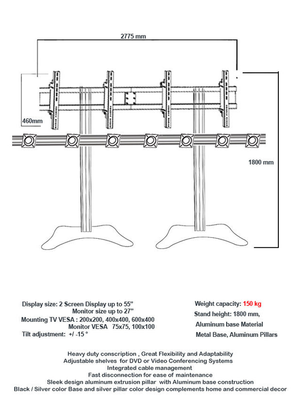 Modular TV & Monitor Display stands 01 - Rife Technologies