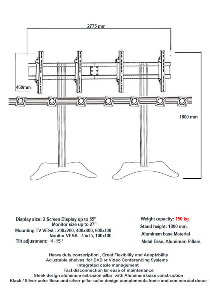 Modular TV & Monitor Display stands 01 - Rife Technologies