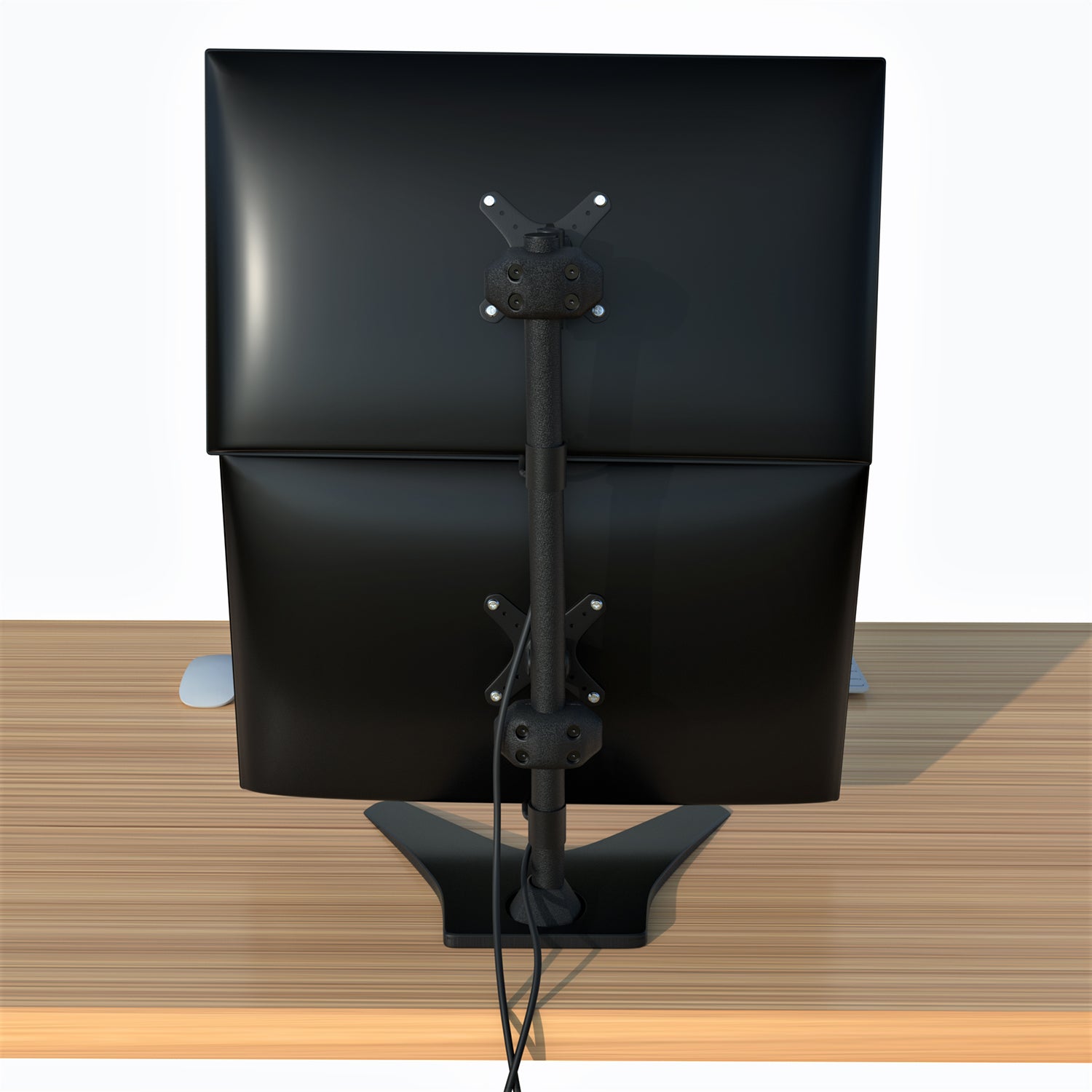 Dual Vertical Array LED/LCD Monitor Stand, Free-Standing Desk Mount fo ...