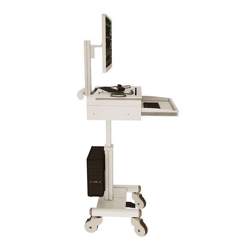Computer Medical Cart, for 15”-27” Screens, Height Adjustable, Lockabl ...