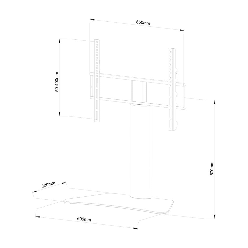 Universal Table Top Mount/ TV Stand for 32"-65" Flat-Screen VESA 600x4 ...