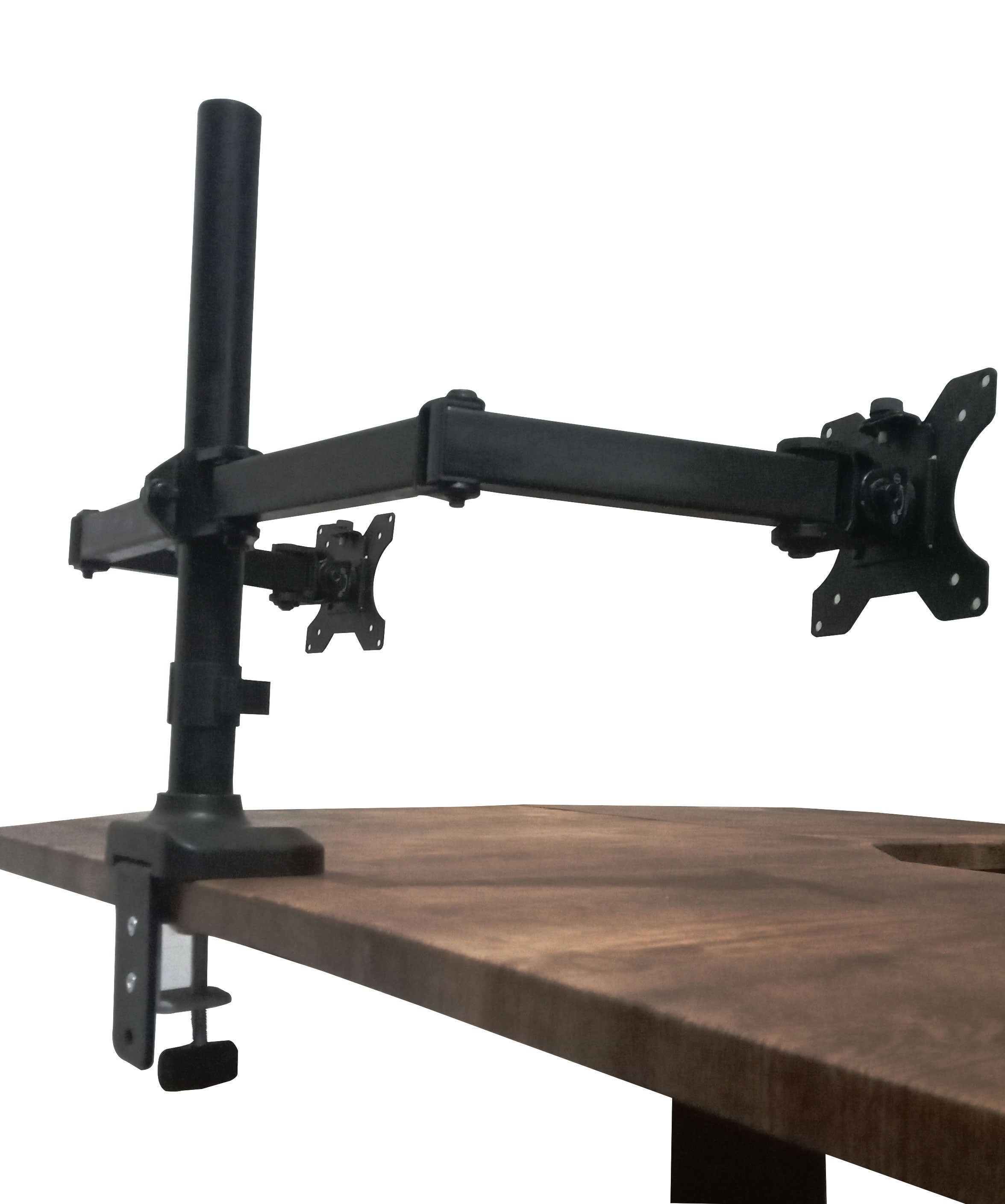 Dual Monitor Mount, Two Heavy Duty Full Motion Adjustable Arms Fit 2 C ...
