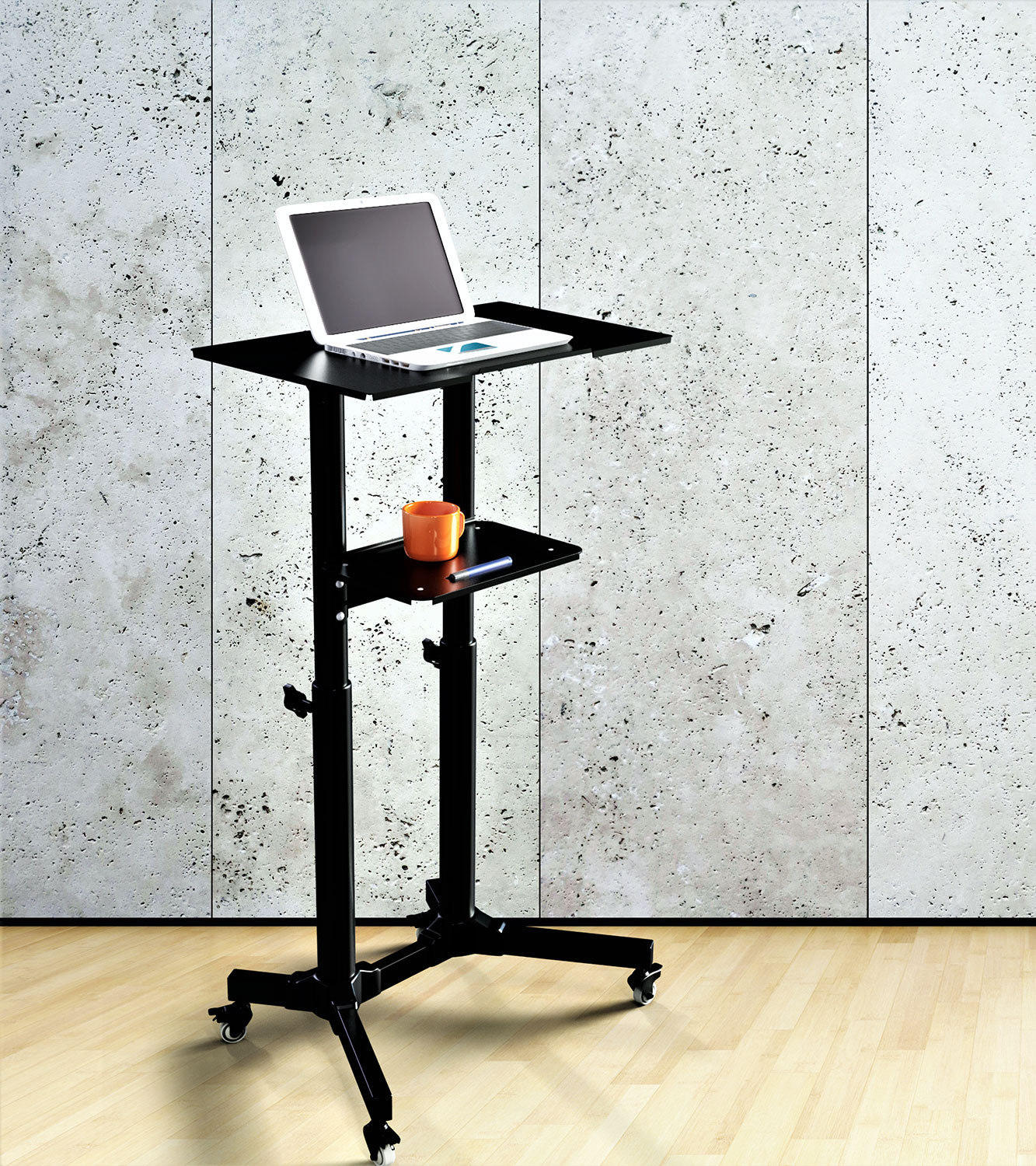 Mobile Laptop Desk Cart Height and Angle Adjustable - Rife Technologies