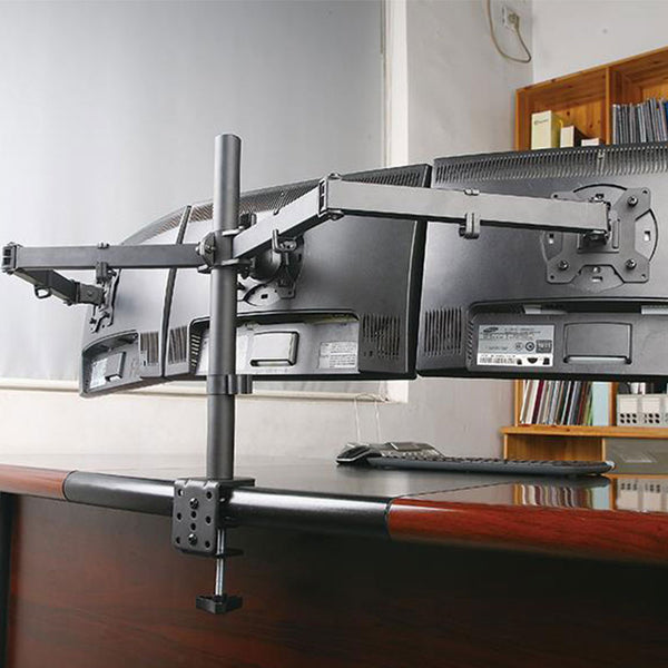 Triple Arm Desk Mount LCD LED Computer Monitor Bracket Stand 13"-24 ...