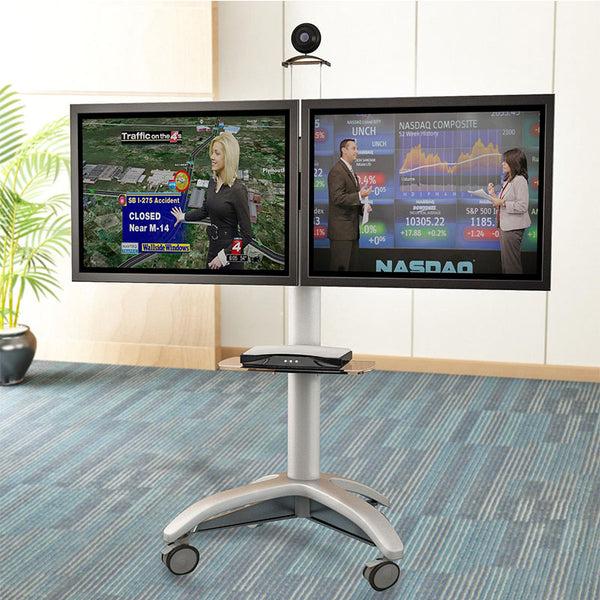 Dual TV Video Conference Cart (DTVC01) - Rife Technologies