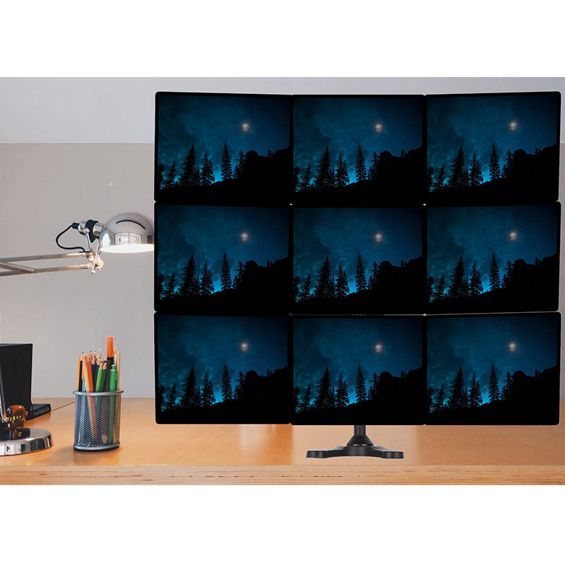 Nine Monitor Stand - Freestanding with White Wider Arm, 5 Years Warran ...