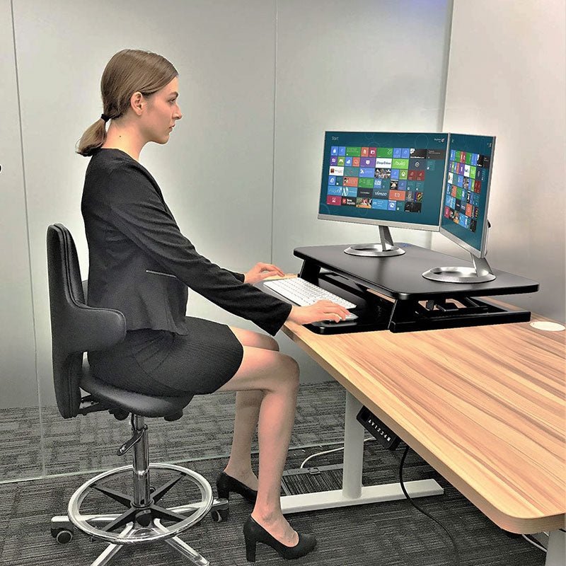 Deluxe Big Vertical Moving Sit Stand Converter, Quick Sit to Stand Tab ...