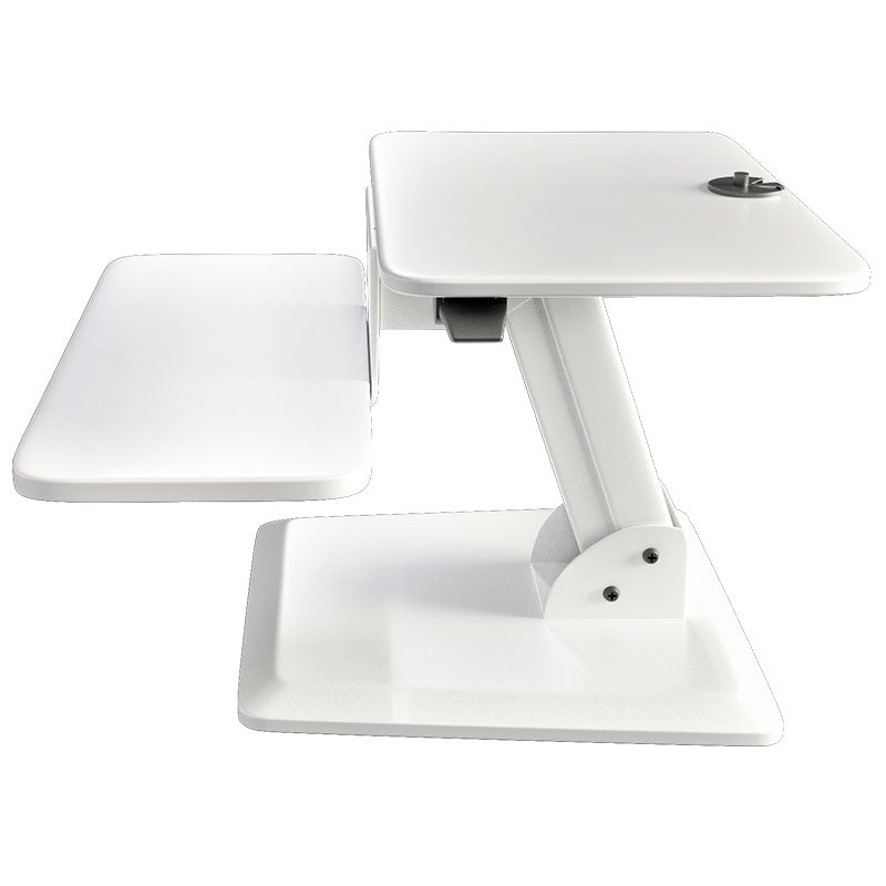 White Height Adjustable Standing Desk Gas Spring Monitor Riser, Tablet ...