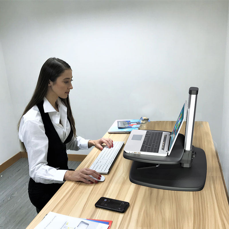 Ergonomic Sit to Stand Laptop Stand Riser, Ergonomic Aluminum Adjustab ...