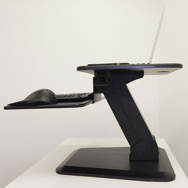 Black Height Adjustable Standing Desk Gas Spring Monitor Riser, Tablet ...