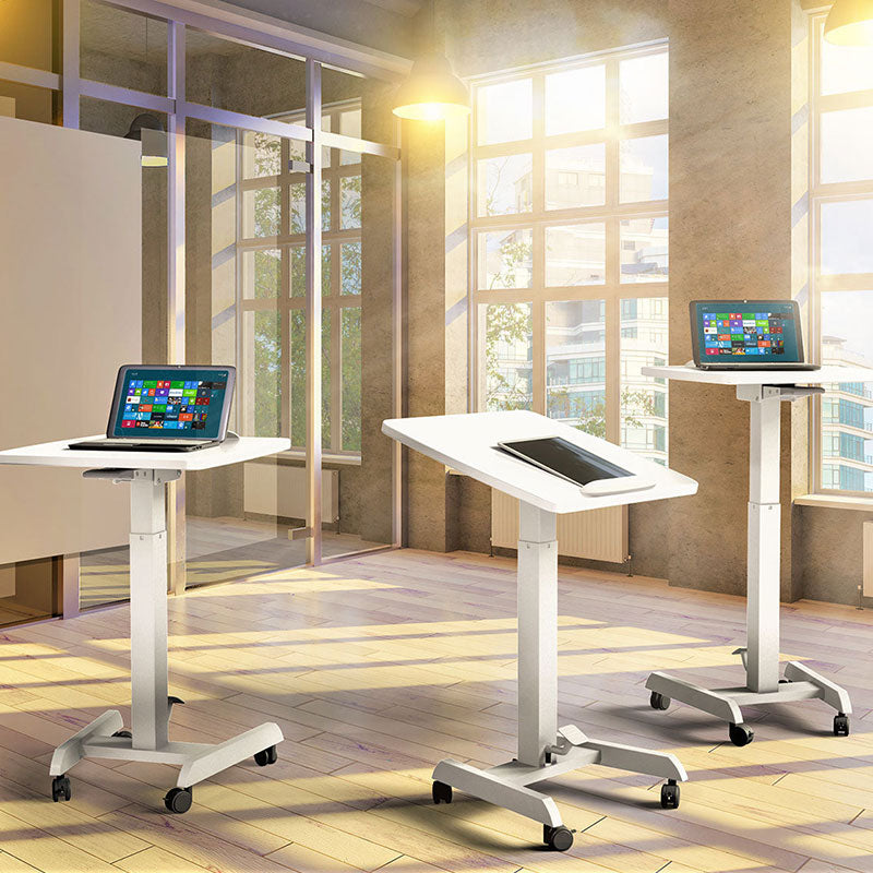 Pneumatic Instant Multi-Purpose Rolling Podium Lectern with Wheels Lap ...