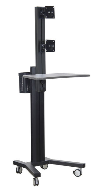 Dual Computer Mobile Cart (MCT09-a) - Rife Technologies