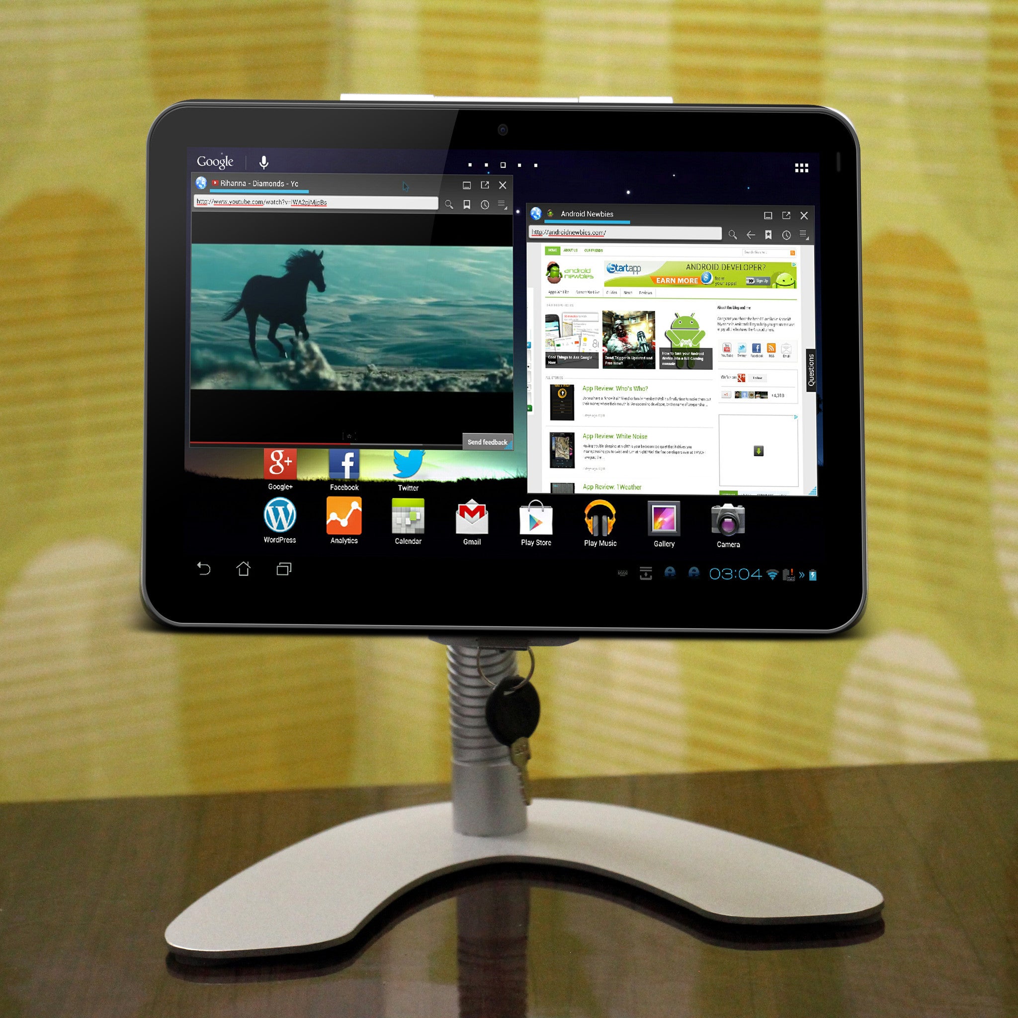 Tablet Desktop Stand (TS8A) with goose neck arm - Rife Technologies