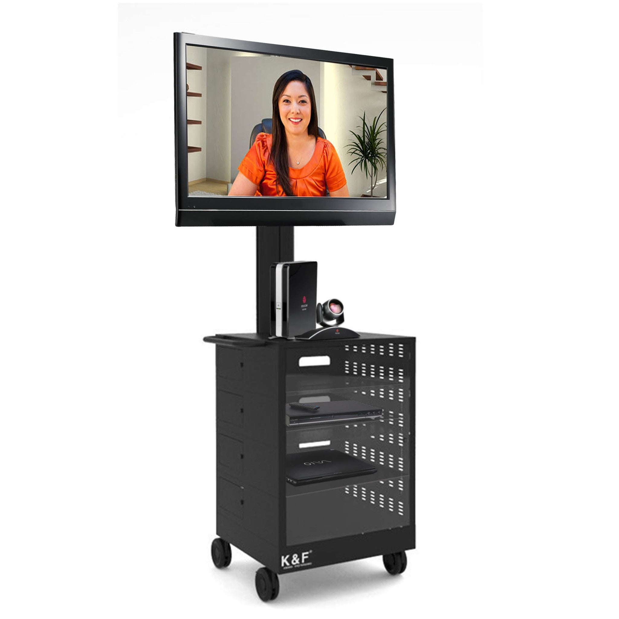 LCD Tv Cart with Lockable Cabinet (TMC01) - Rife Technologies